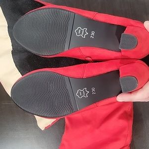 Vero Cuoio | Shoes | Vero Cuoio Red Suede Fashion Boots With Silver ...